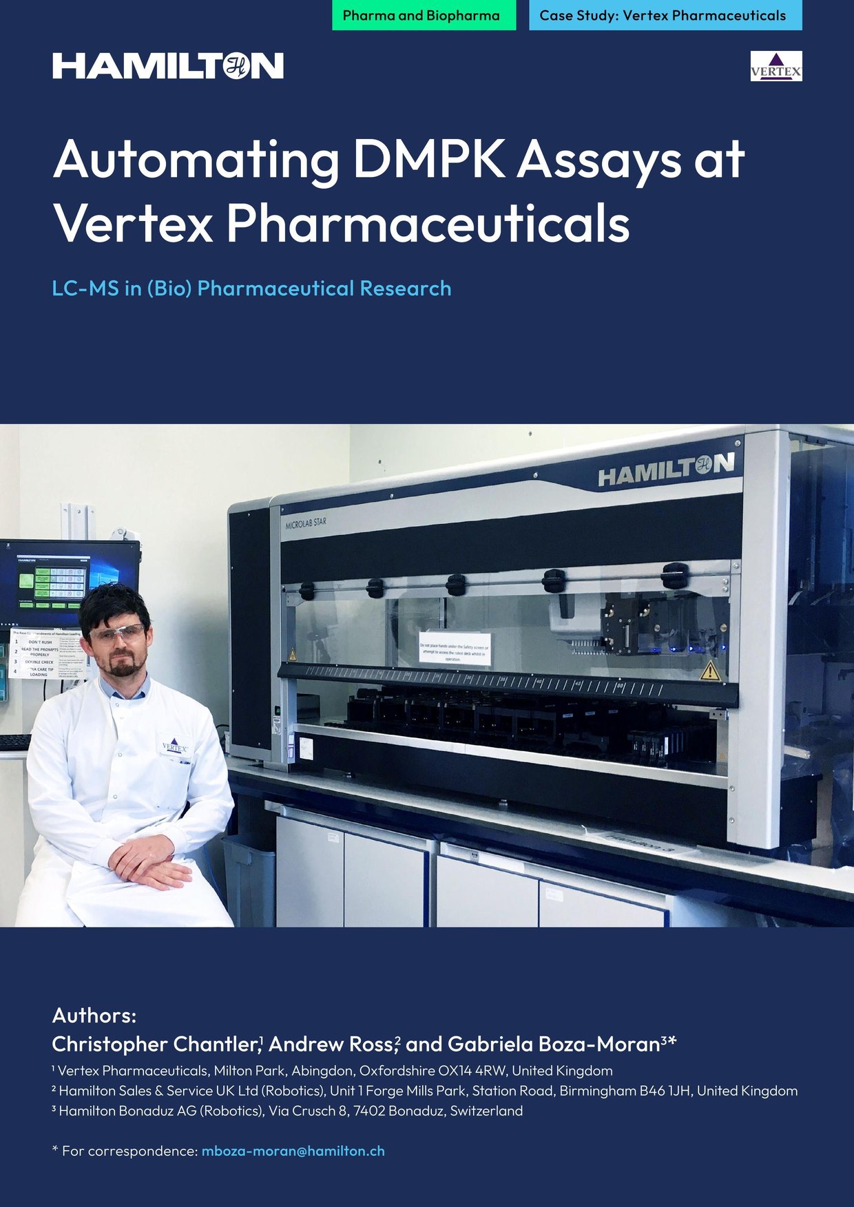 Hamilton Robotics | Vertex Pharmaceuticals DMPK Case Study